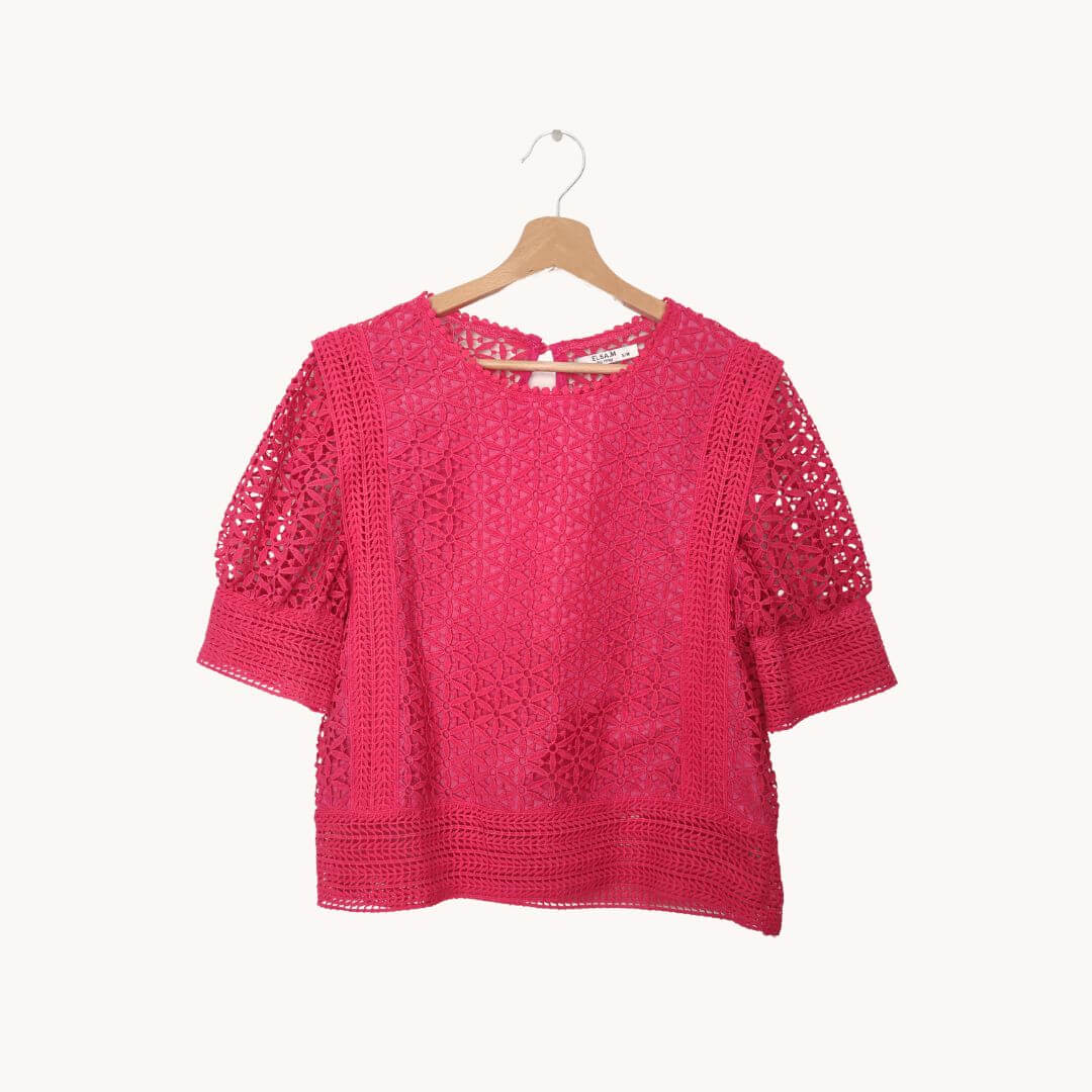 ELSA. M by may csipkés rövid ujjú felső – Katris